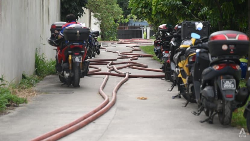 Firefighters battle hours-long Kranji warehouse blaze; one person taken ...