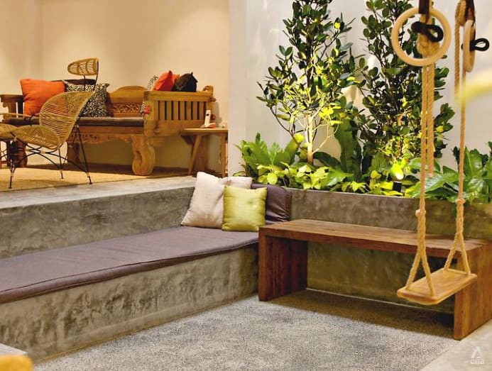 A terrace house in Singapore with upcycled Javanese windows and kampung ...