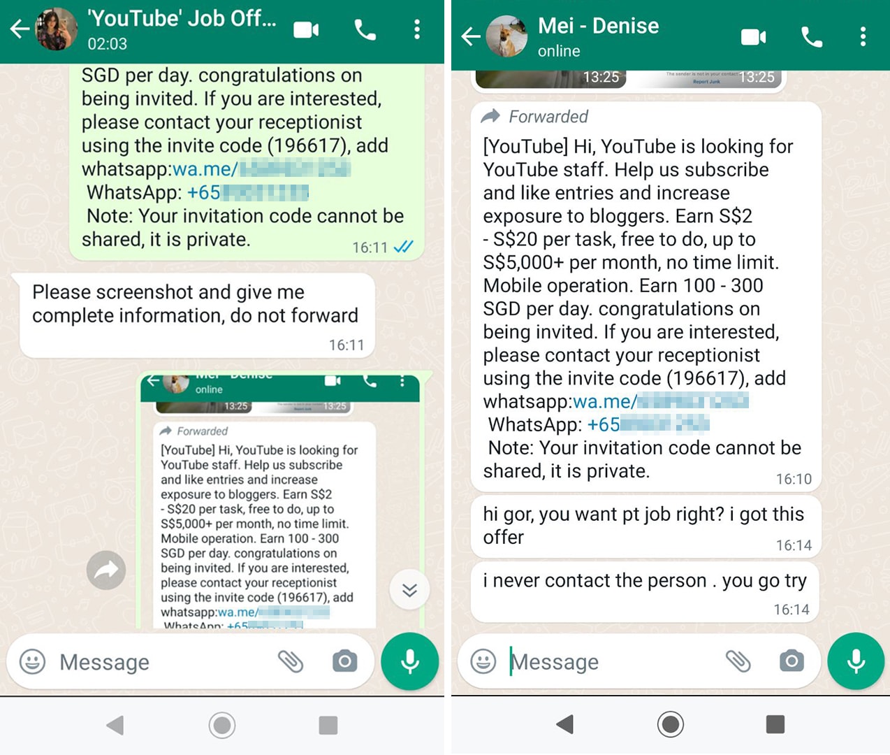 I responded to scammers offering me lucrative 'job offers'. This was what happened - TODAY