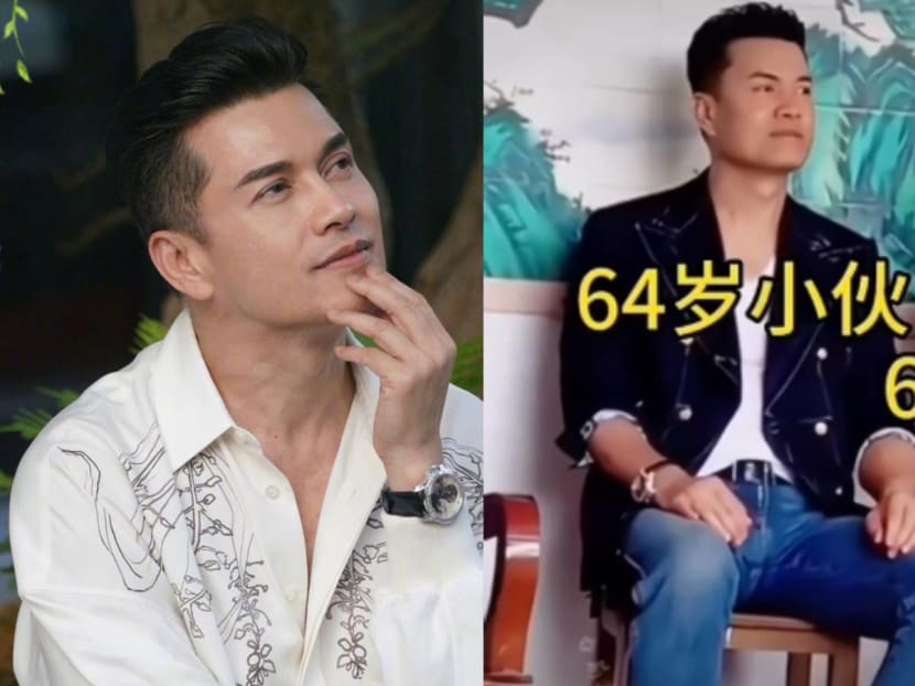 Ray Lui, 66, sitting next to an old man, who is actually 2 years ...