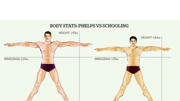 michael phelps wingspan inches