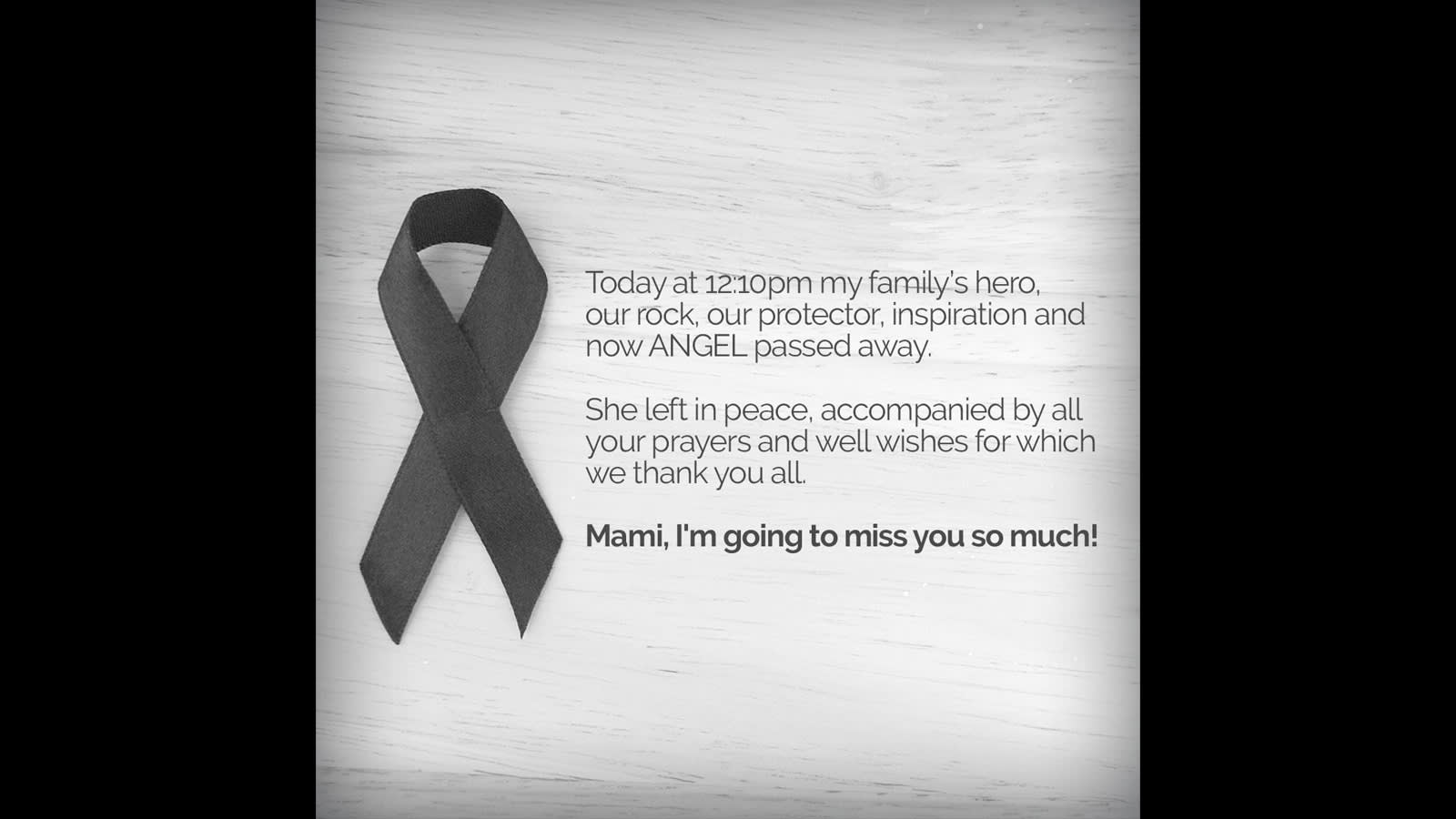 Marc Anthony's mother has died - 8days