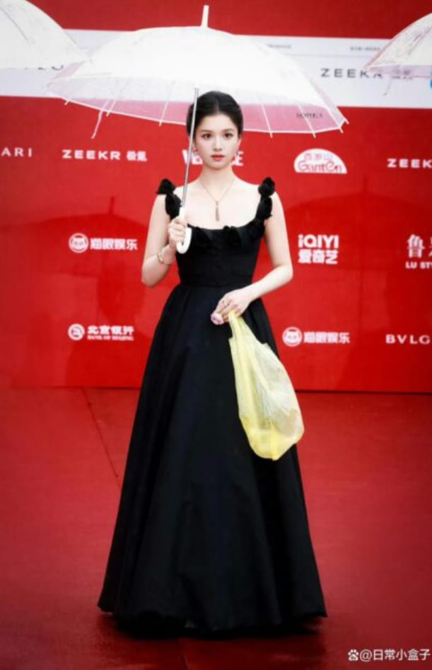 Chinese Actress Zhang Jingyi Walked Red Carpet With Plastic Bag ...