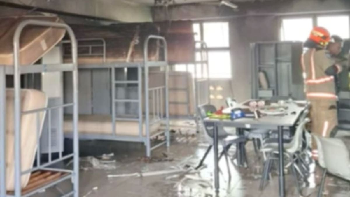 Fire breaks out in bunk of unoccupied block on Pulau Tekong - CNA