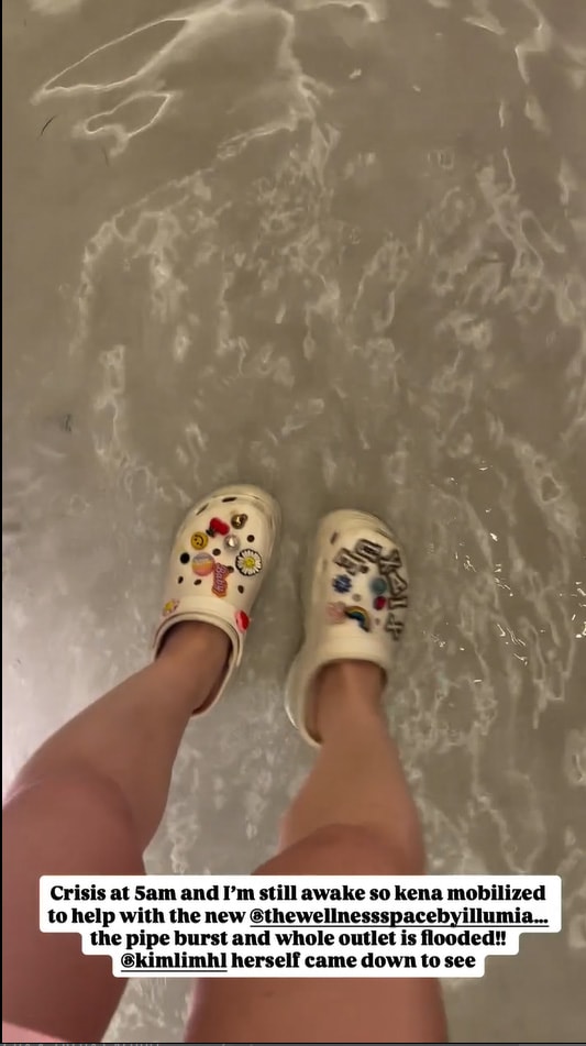 Kim Lim Gets Hands-On Scooping Water From Her Flooded Wellness Space At ...