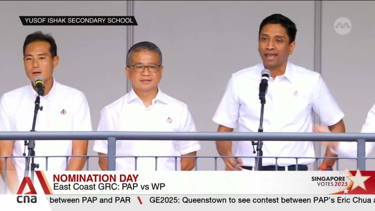 GE2025 Nomination Day: PAP and WP speeches for East Coast GRC - CNA