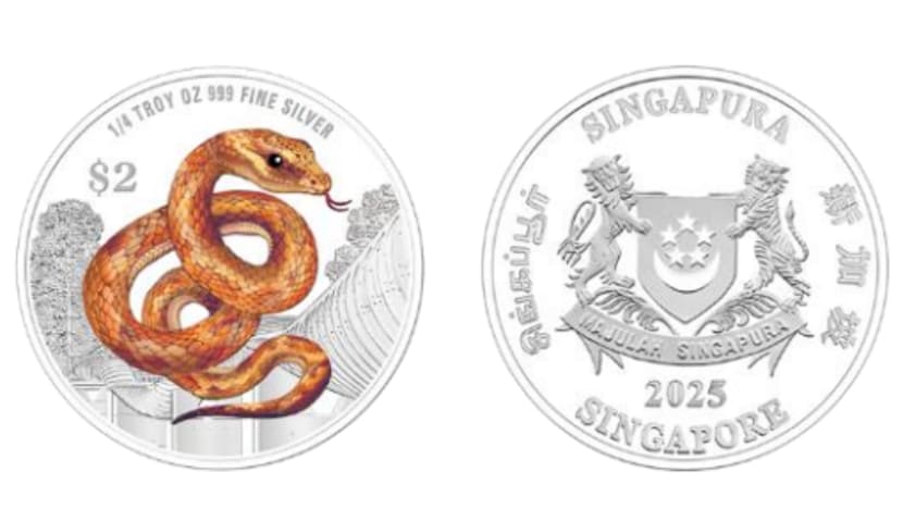 MAS unveils 2025 Year of the Snake coins featuring Henderson Waves - CNA