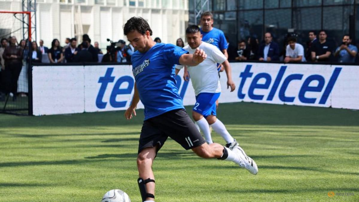 Checo Perez scores hat-trick in football exhibition while prepping for ...