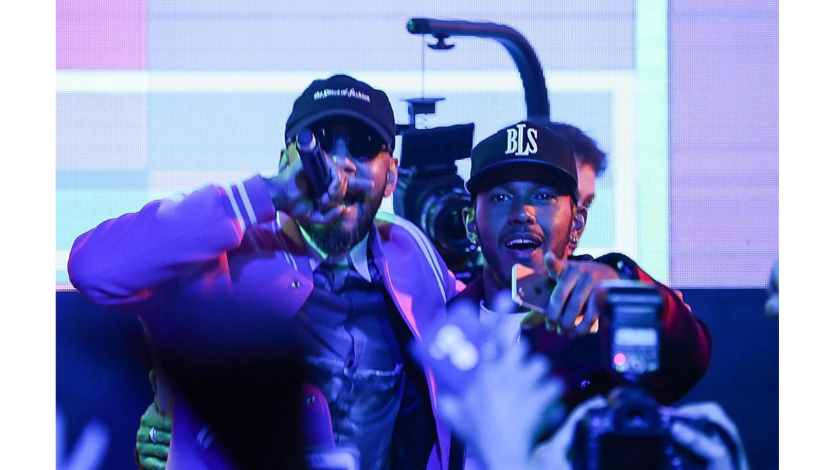 Lewis Hamilton celebrates Shanghai Grand Prix win with Swizz Beats - 8days