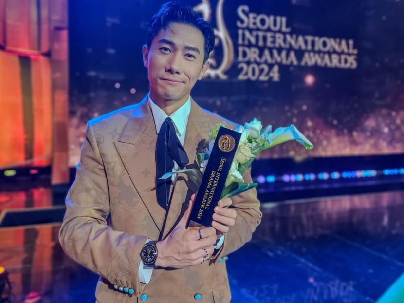 Actor Desmond Tan wins Outstanding Asian Star award at Seoul ...