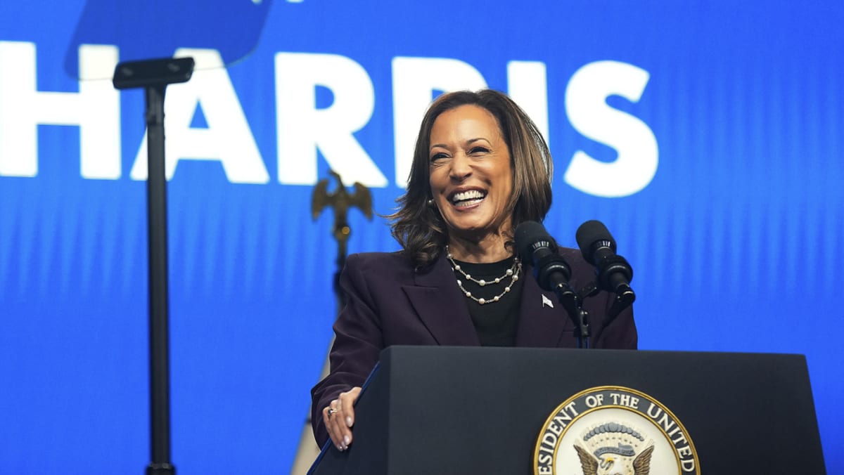 Harris pushes ahead with campaign blitz, gaining ground on Trump - CNA
