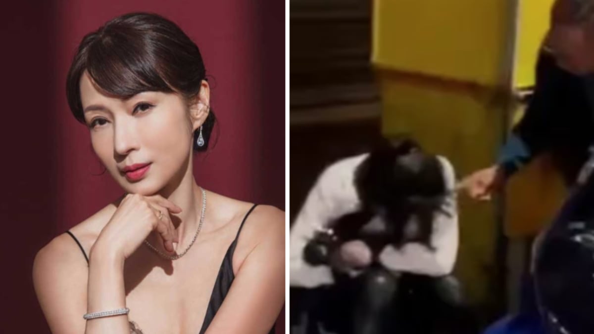 Taiwanese actress Carol Wan kicked repeatedly by husband in public ...