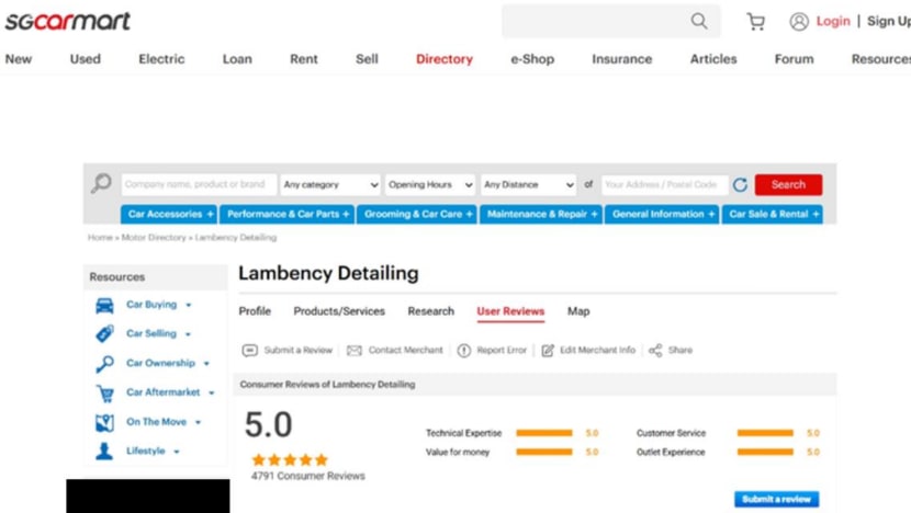 Car detailing firm admits to posting fake AI-generated 5-star reviews on Sgcarmart in first such ...