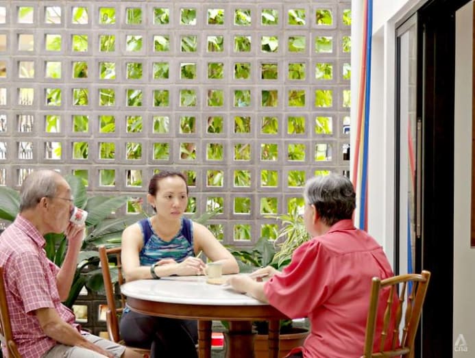 A terrace house in Singapore with upcycled Javanese windows and kampung ...