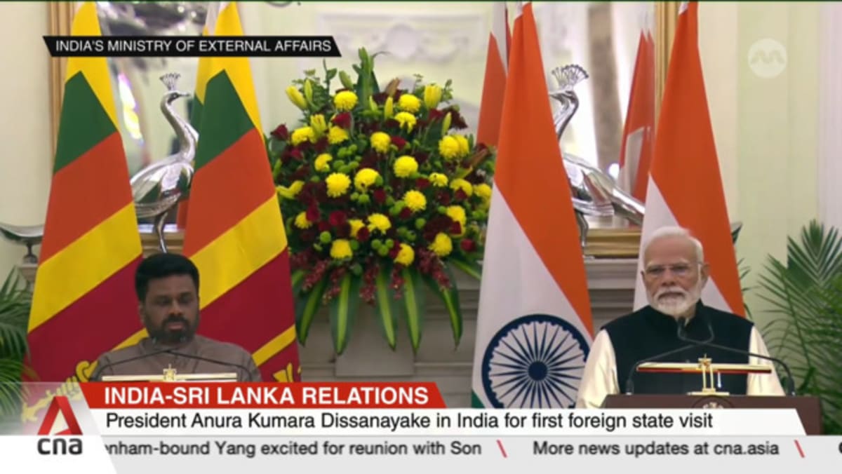 Sri Lankan President Anura Kumara Dissanayake in India for first foreign state visit - CNA