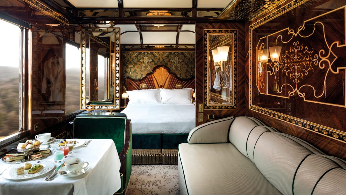 [On board the legendary Venice Simplon-Orient-Express luxury train ...