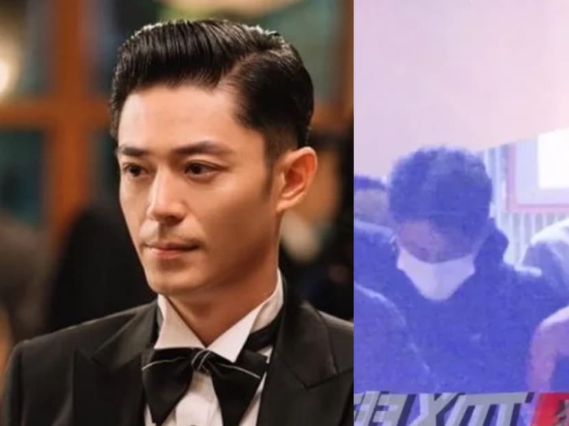 Wallace Huo was so drunk he needed to be helped out by 2 people after ...