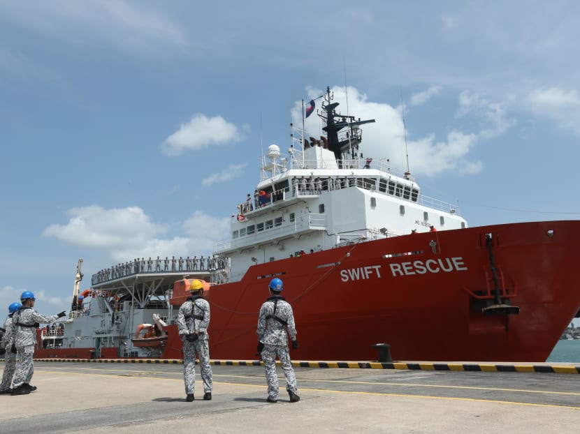 MV Swift Rescue returns to Singapore after finding QZ8501 fuselage - TODAY