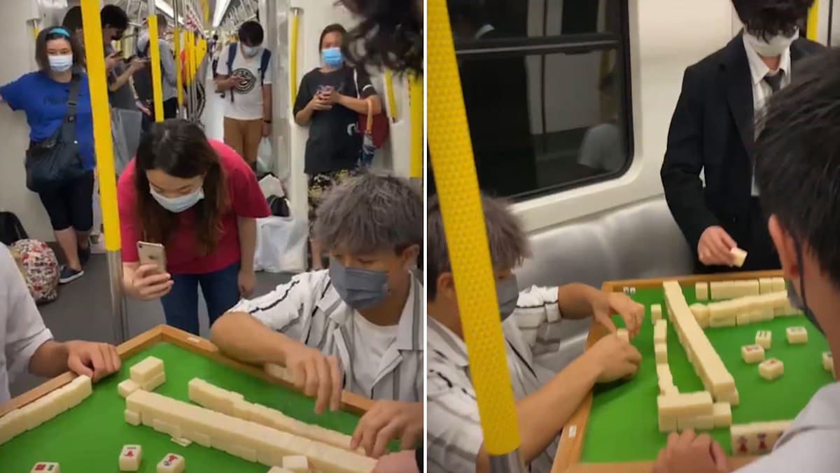 HK Instagrammers Set Up Mahjong Table On MTR Train & Confused ...