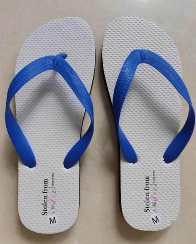These Blue & White Slippers That You Wear In The Toilet Are Selling For S$1.6K In Saudi Arabia ...