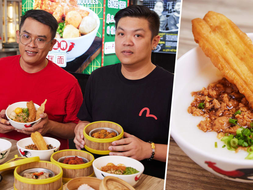 Ipoh-born brothers serve hearty S$3.60 century egg porridge and spicy Hakka mee at Hougang ...