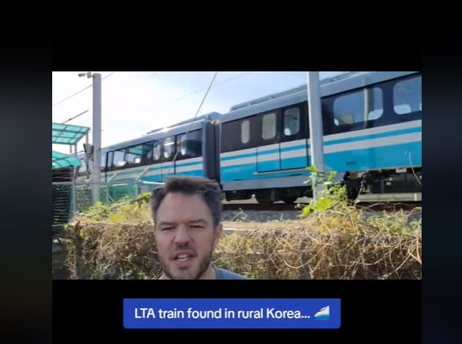 New LTA Train For Jurong Region Line Seen 'Chilling' In Rural Korea - 8days