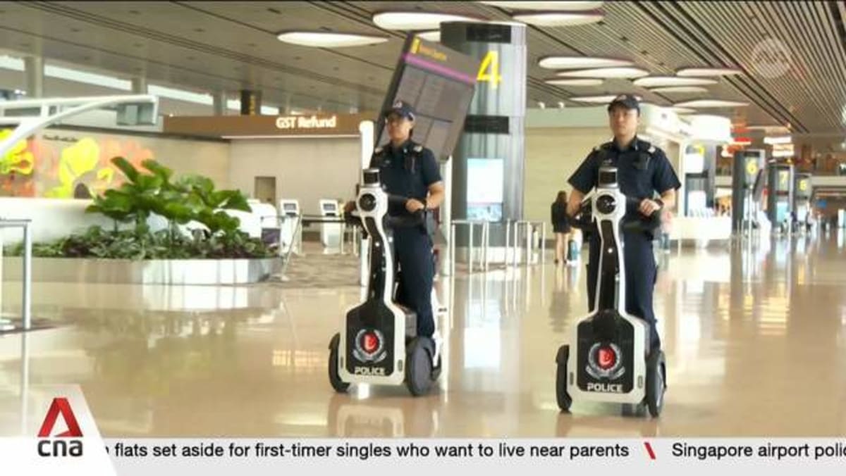 Airport Police trialling rideable, autonomous robot at Terminal 4 - CNA