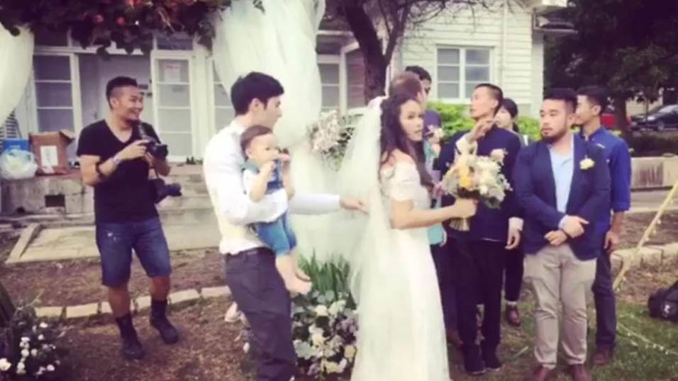 Rhydian Vaughan holds a simple wedding ceremony - 8days