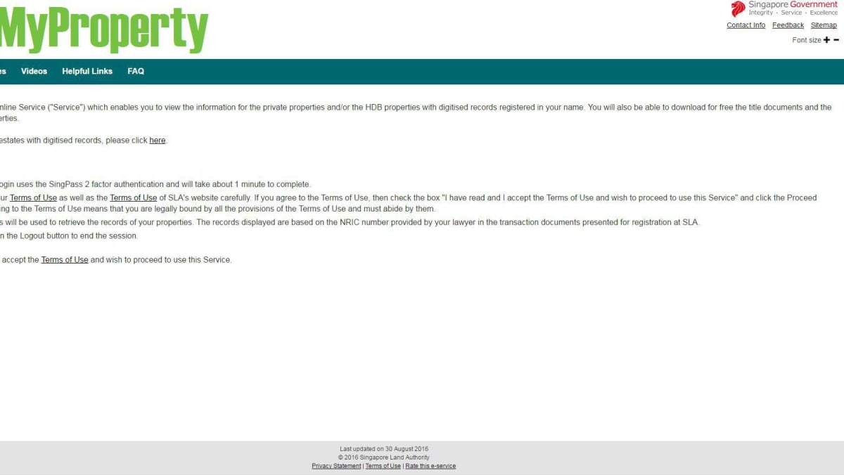 SLA launches online service MyProperty - TODAY