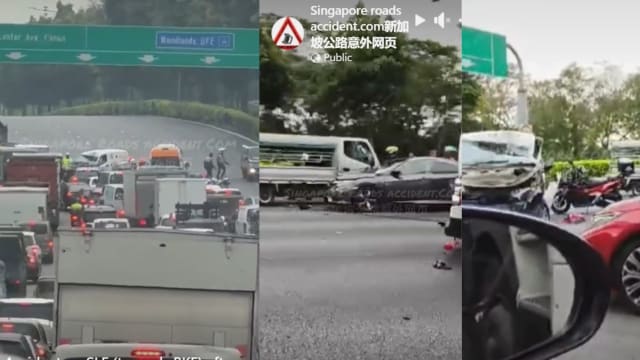 四车一摩托SLE连环撞 挡下三车道 五人送院 - 8world