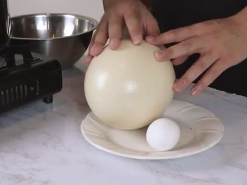 how to boil an ostrich egg