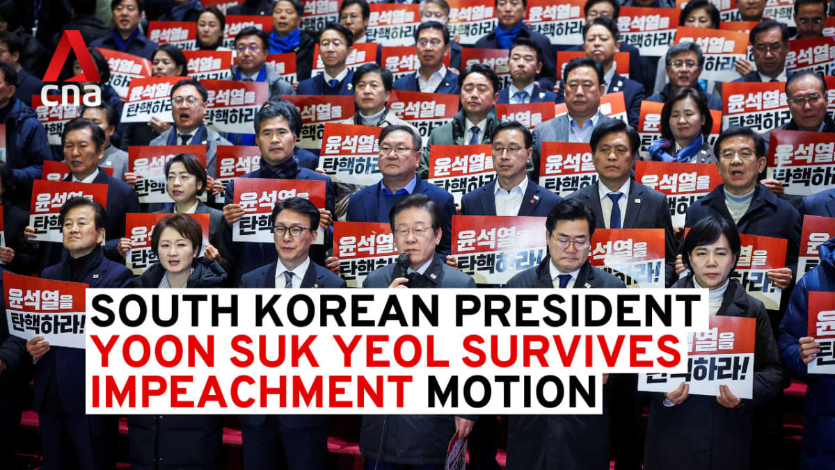 South Korea President Yoon Suk Yeol survives impeachment motion - CNA