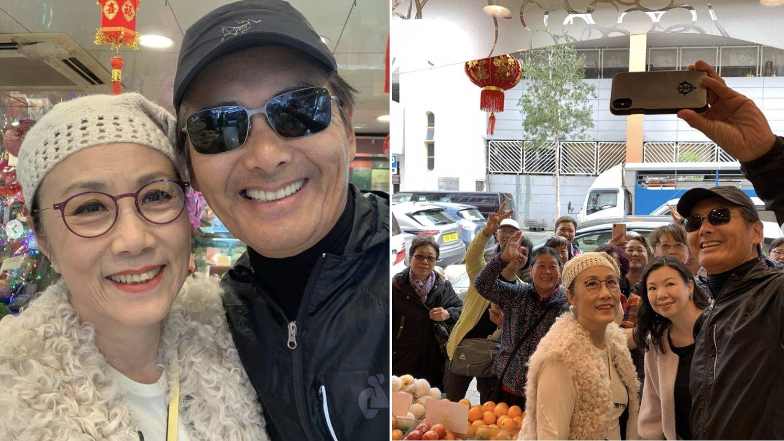 Liza Wang and Chow Yun Fat spotted shopping for New Year goodies in a ...