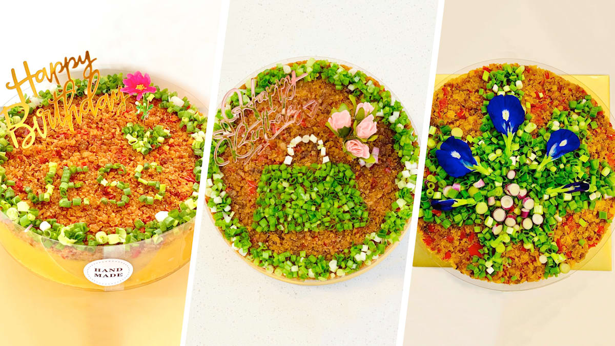 Savoury Yam Cakes Decorated With Chai Poh & Spring Onion Bags Popular ...