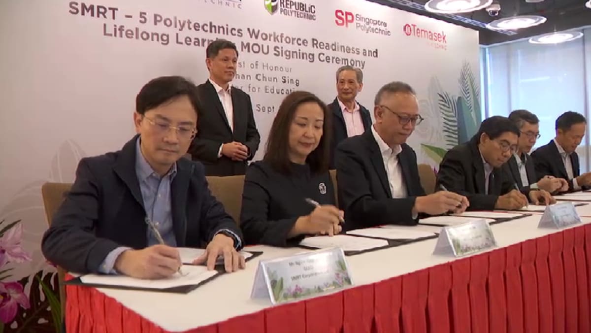 SMRT, 5 politeknik meterai MOU tingkatkan bakat industri pengangkutan - BERITA Mediacorp