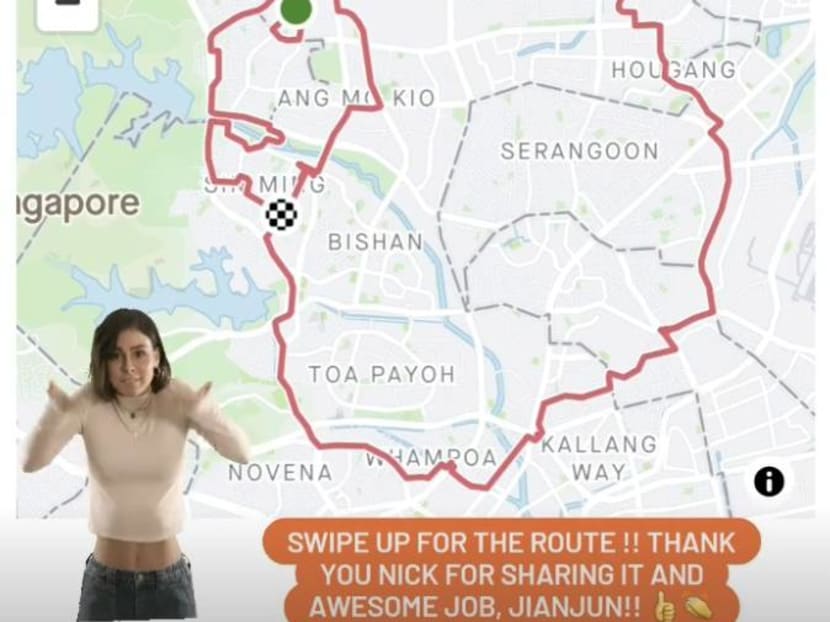 Jaime Teo Did A Bike Ride In The Shape Of The Merlion’s Head To Mark ...